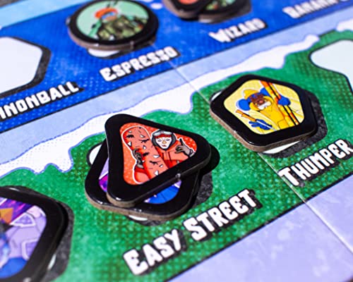 Skull Canyon Ski Fest Board Game - Race Down the Slopes and Conquer the Mountain! Strategy Game for Kids and Adults, Ages 14+, 2-4 Players, 45-90 MInute Playtime, Made by Pandasaurus Games