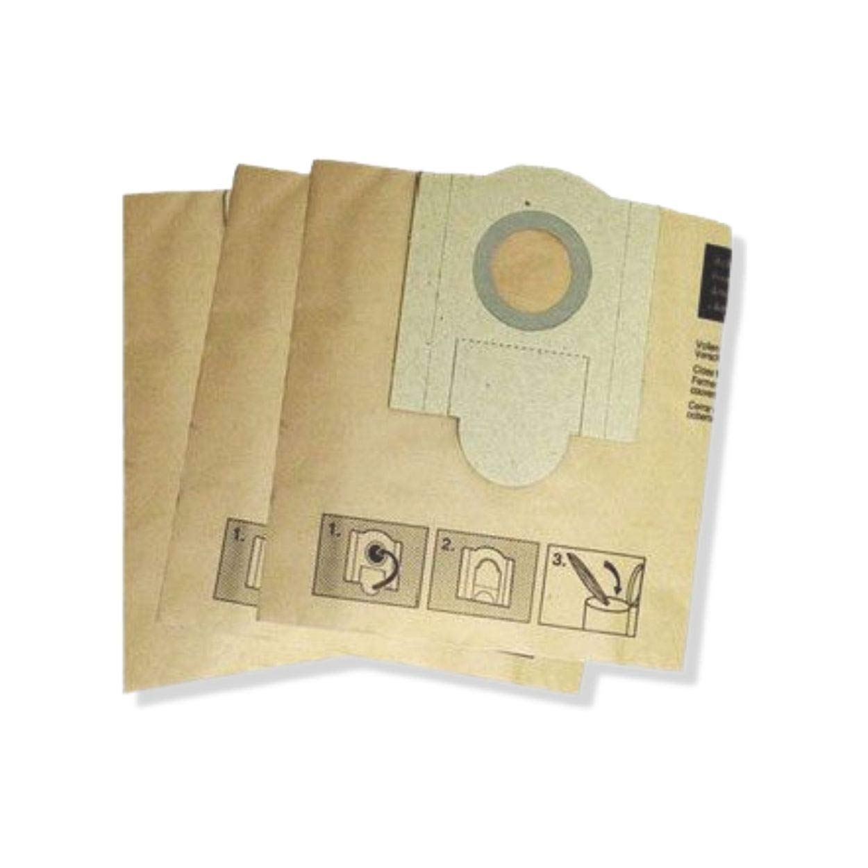 Fein Turbo II Vacuum Dust Bag for Two-Stage Dust Collection - Disposable, 3-Pack - 69908195014