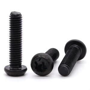 Glvaner M6-1.0 x 30mm (25 pcs) Button Head Torx Drive Machine Screws, 10.9 Grade Alloy Steel, Black Oxide Finish, Full Thread Coverage