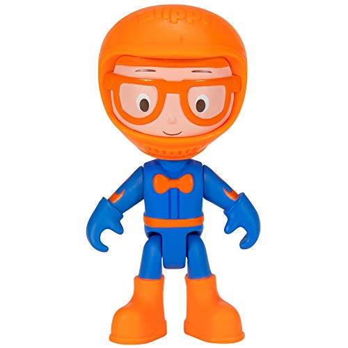 Blippi Monster Truck Mobile - Mini Vehicle with Freewheeling Features Including 2” Character Toy Figure and Cool Hydraulics - Imaginative Play for Toddlers and Young Children