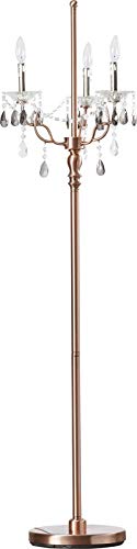 OK LIGHTING OK-5126F OK-5126f Rosie Crystal Floor Lamp Deer Antler Inspired, 18" x 18" x 62"