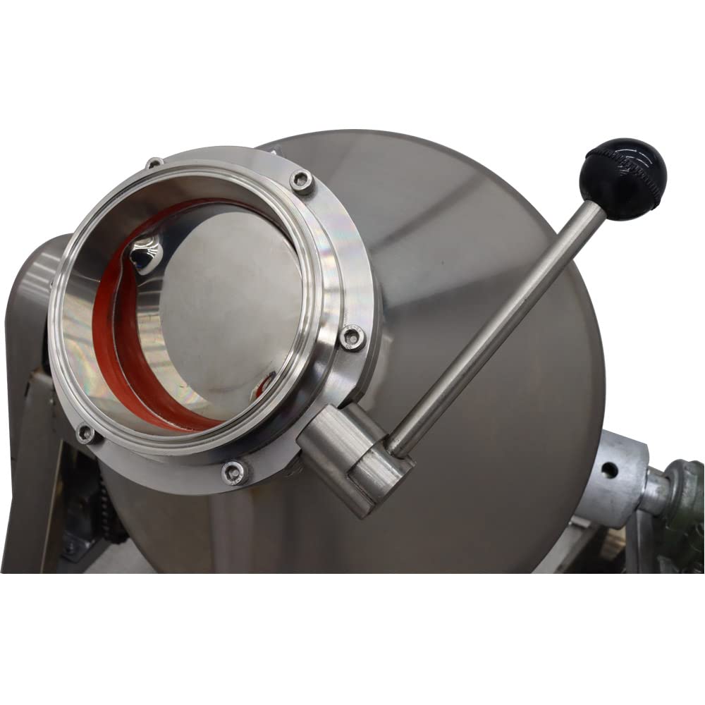 HayWHNKN 60L Dry Powder Mixer Blender Drum Particle Blender Mixing Machine 360°Rotation Metal Metallurgy Powder Blender for Feed Particle Granual 110V 2.2kw
