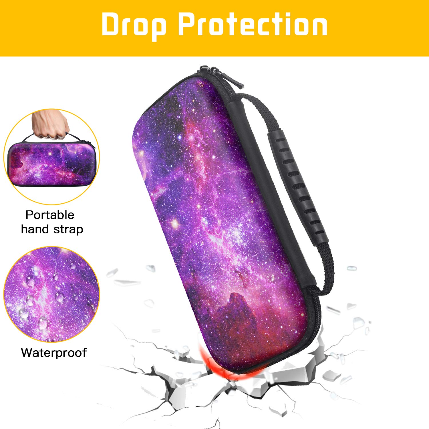 Retear Carrying Case for Nintendo Switch Lite 2019 Portable Travel Carry Cover Hard Shell Accessories with 8 Game Card Slots