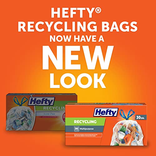 Hefty Recycling Trash Bags, Clear, 30 Gallon, 36 Count