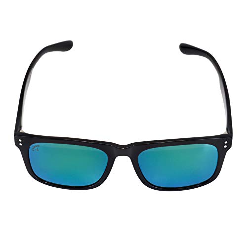 Callaway Men's Atlas Golf Sunglasses, Black with Blue Lens