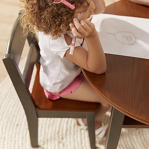 ECR4Kids Hideaway Chair, Kids Furniture, Dark Walnut/Grey Wash, 2-Pack