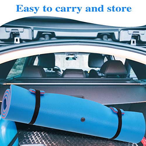 MarKnig 9'/12'/18' Floating Water Mat, Foam Water Floating Pad, Tear-Resistant XPE Foam, Lily Pad for Water Recreation Pool, Beach, Ocean, Lake, Suitable for Multiple Users, Yellow/Blue