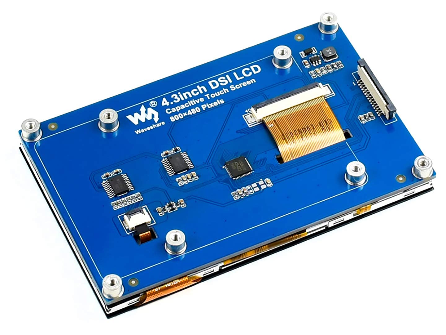 Bicool 4.3inch DSI Capacitive LCD for Raspberry Pi 4B/3B+/3A+/3B/2B/B+/A+/Compute Module 3+/3,Toughened Glass DSI Interface I2C Touch Display 800x 480,Support Raspbian/Ubuntu/Kali /WIN10 IoT/Retropie