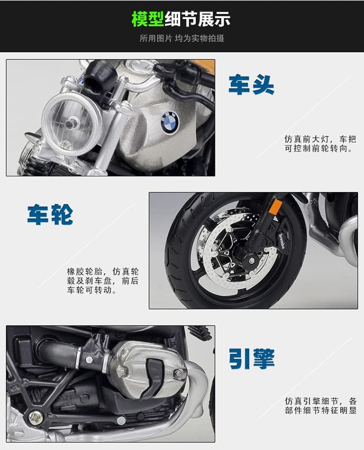 COKAB 1:12 for BMW R Nine T Scrambler Alloy Motorcycle Toy Model Desktop Decoration Birthday Gift Motorcycle Model