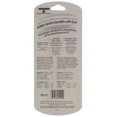 Hartz Chew N' Clean Dental Duo Dog Chew Toy Bacon Flavor, Medium