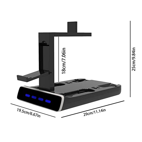 Charging Station for PS VR 2 and PS 5 Controller | Fast Charger Dock Display Stand with LED Indicator for Play-Station VR2 | Charging Stand for PS 5 & VR2 Headset Controllers Accessories