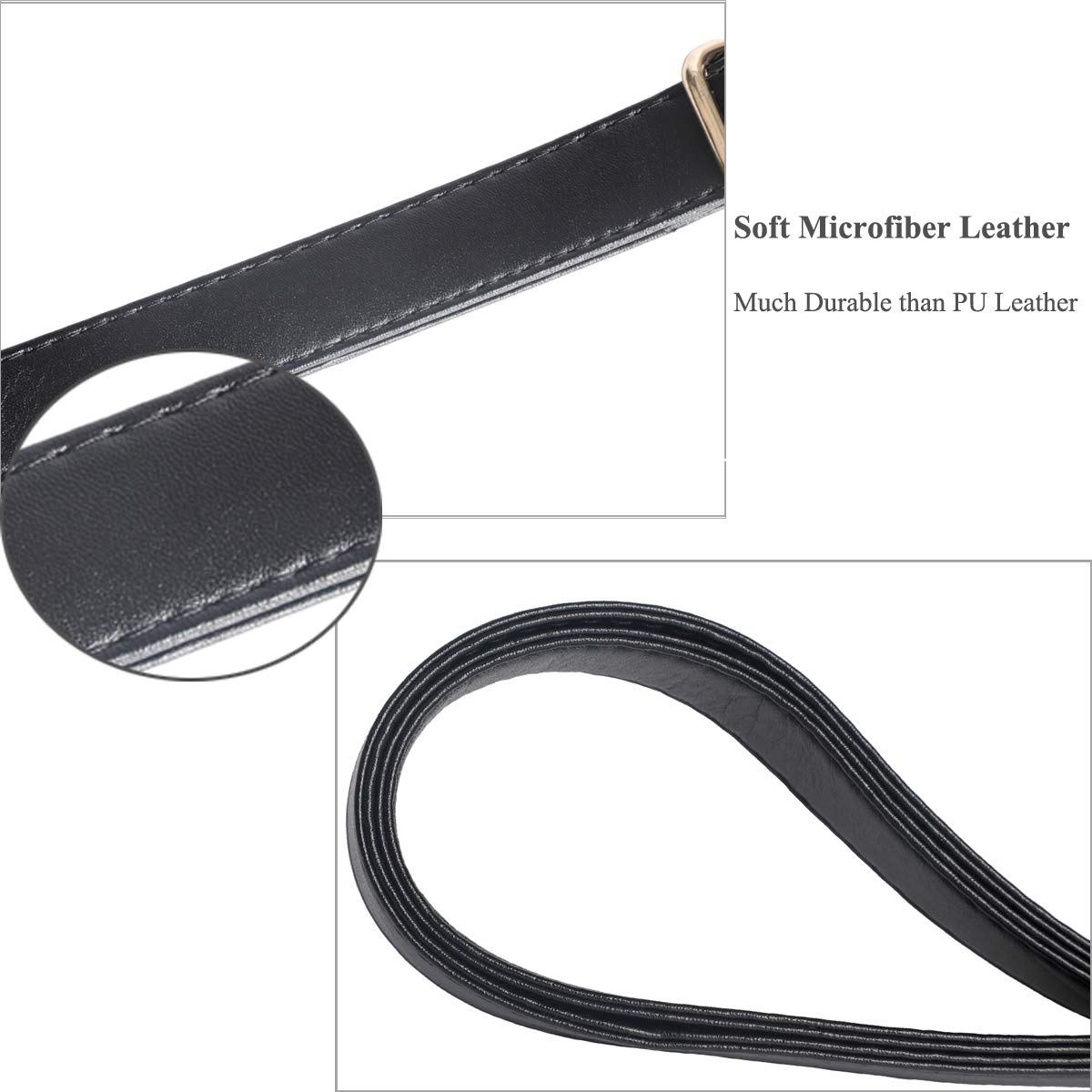 BEAULEGAN Purse Chain Strap Replacement for Shoulder and Crossbody Bag, Lightweight, 51 Inch Long 0.8 Inch Wide (Black/Gold)
