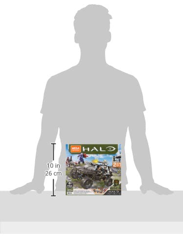 Mega Halo Infinite Toy Car Building Toys Set, UNSC Razorback Blitz Vehicle with 303 Pieces, 4 Micro Action Figures and Accessories, Gift Ideas