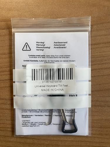 Computer Keyboard Feet Replacement 2 Pcs - Rubber Grip Small Ergonomic Tilt Stand Clips to Prop Up Keyboard Legs - for Logitech K120, K260, K270, K330, K345, K350, K360, K520, K835, K850 and More