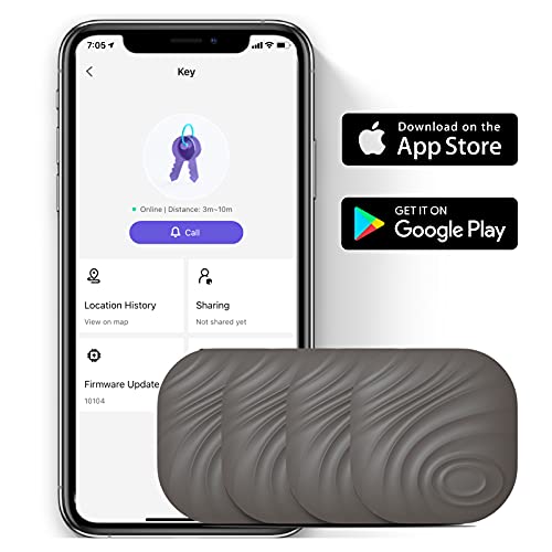 Nutale Key Finder, 5-Pack Bluetooth Tracker Item Locator with Key Chain for Keys Pet Wallets or Backpacks and Tablets