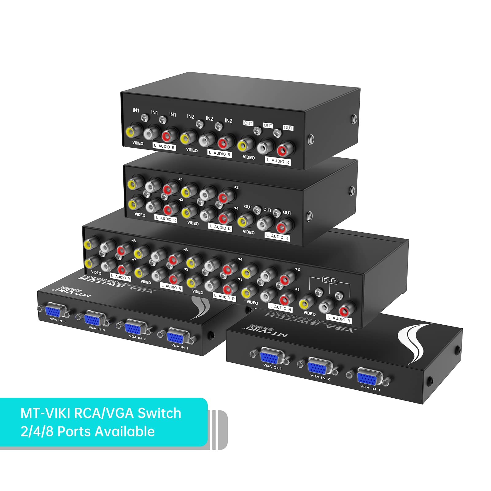 MT-VIKI 4 port VGA Switch Video Selector Switcher Box (4 input 1 output)