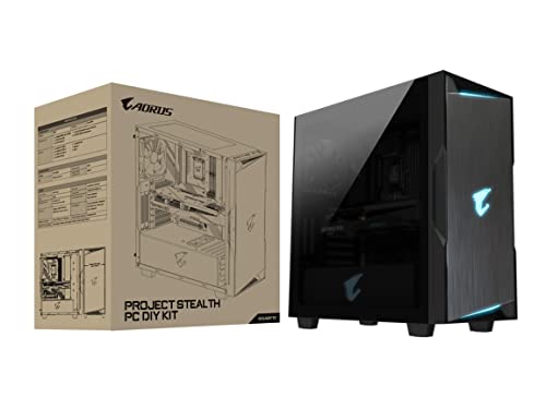 Gigabyte AORUS Project Stealth DIY PC Kit (Z690 AORUS Elite Stealth, NVIDIA GeForce RTX 3070 Gaming OC 8G Stealth, AORUS C300G Stealth) - GB-Stealth Combo IN2181