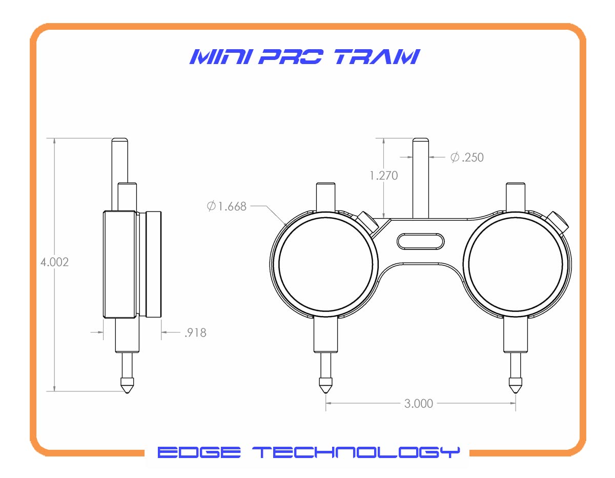 Edge Technology Mini Pro Tram System (1/4" Shank)