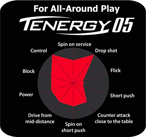 Butterfly Tenergy 05 Table Tennis Rubber Table Tennis Rubber | 1.7, 1.9, or 2.1 mm | Red or Black | 1 Table Tennis Racket Rubber Sheet | Professional Table Tennis Rubber