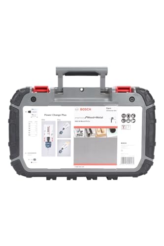 Bosch Professional 2608594187 9-Piece Hole Saw Progressor for Wood & Metal Set (for Electricians, Drill Accessories), Colour, Size