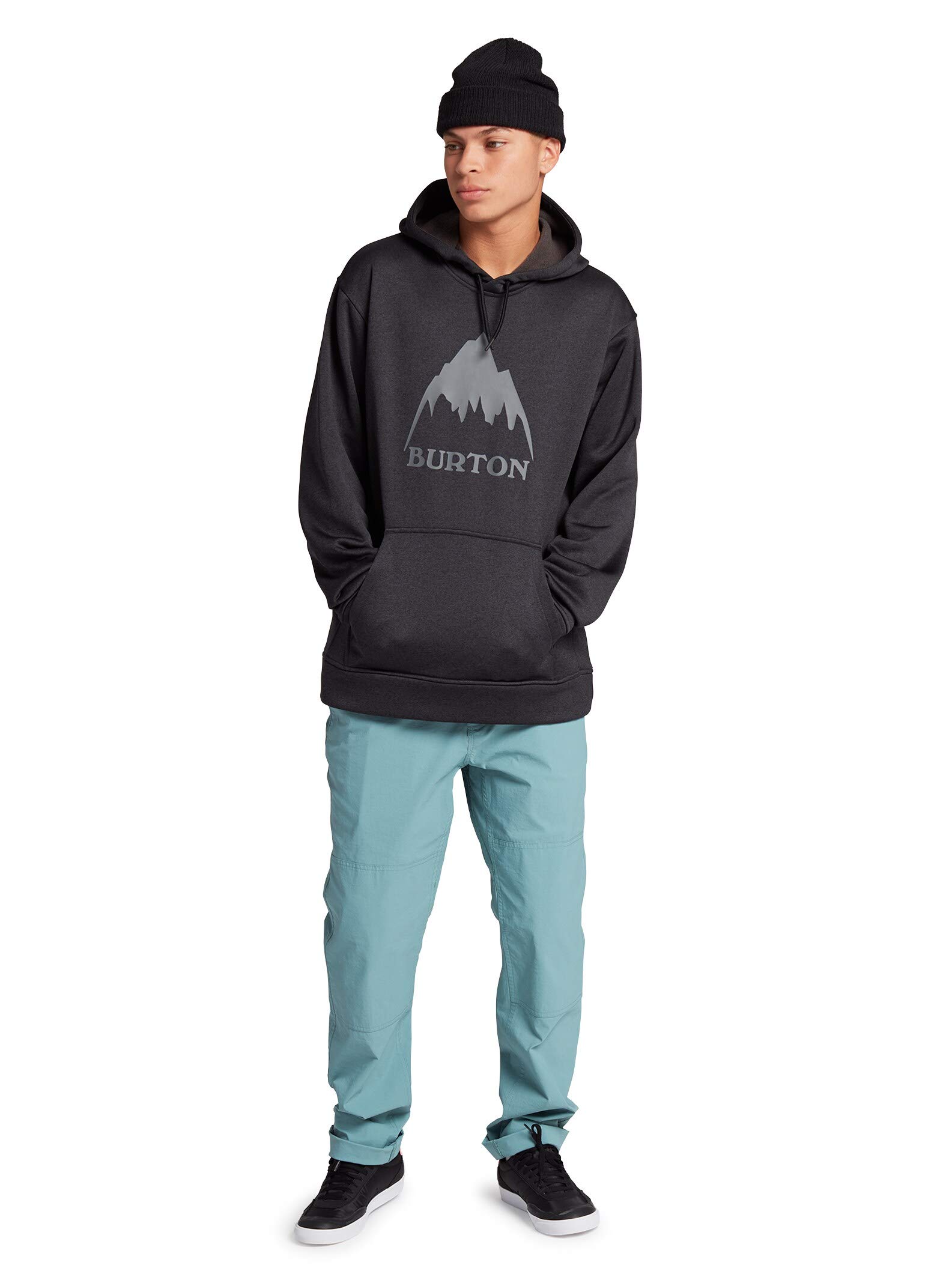 Burton Mens Oak Pullover, True Black Heather New, Large
