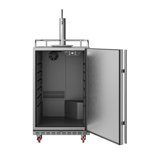 EdgeStar KC7000SSOD Full Size Tower Cooled Built-In Outdoor Kegerator - Stainless Steel