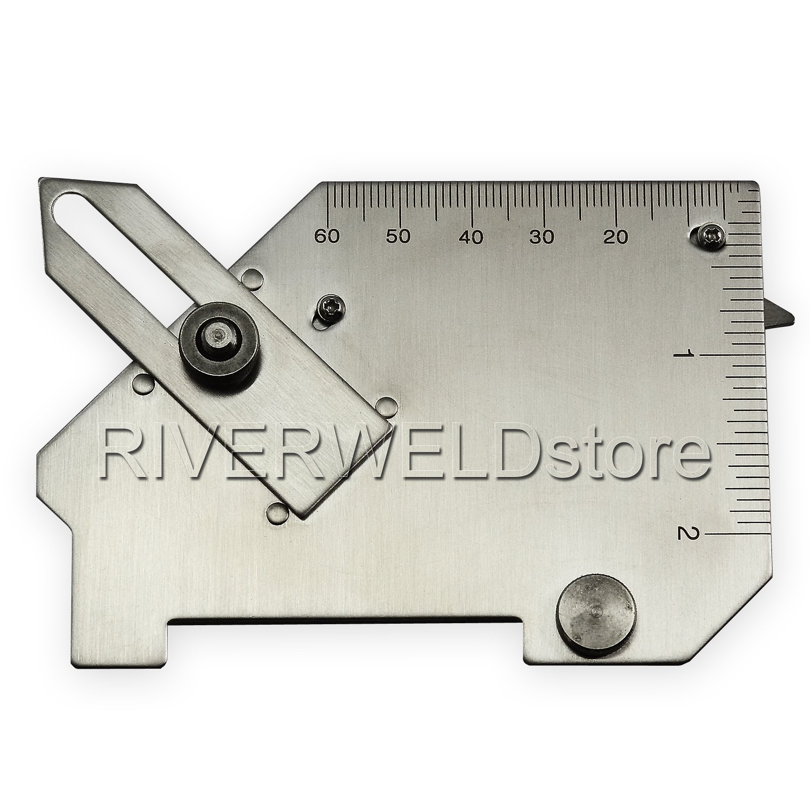 RIVERWELD Bridge Cam Gage Test Ulnar Welding Inspection Gauge Checks Depth of Undercut and Pitting Fillet Weld Throat Size and Length Angle of Preparation Misalignment