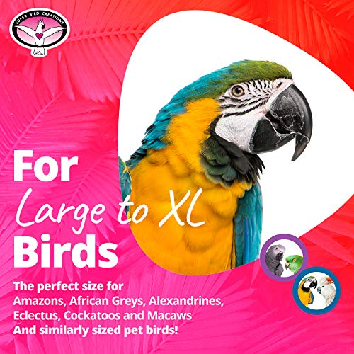 Super Bird Creations SB326 Colorful Cotton Bungee Rope Bird Toy, Large/XL Bird Size, 1.25β Diameter x 97β,Varies