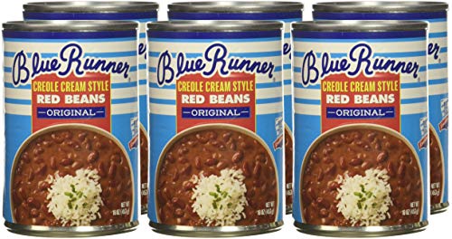 Blue Runner Creole Cream Style Red Beans, 1 Pound (Pack of 6) - Easy Heat and Serve for Delicious Meals - Authentic New Orleans Flavor