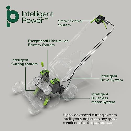 Greenworks 60V 25inch Cordless Self-propelled Lawn Mower ,with (2) 4.0AH Batteries and Dual Port Charger and Replacement Blades