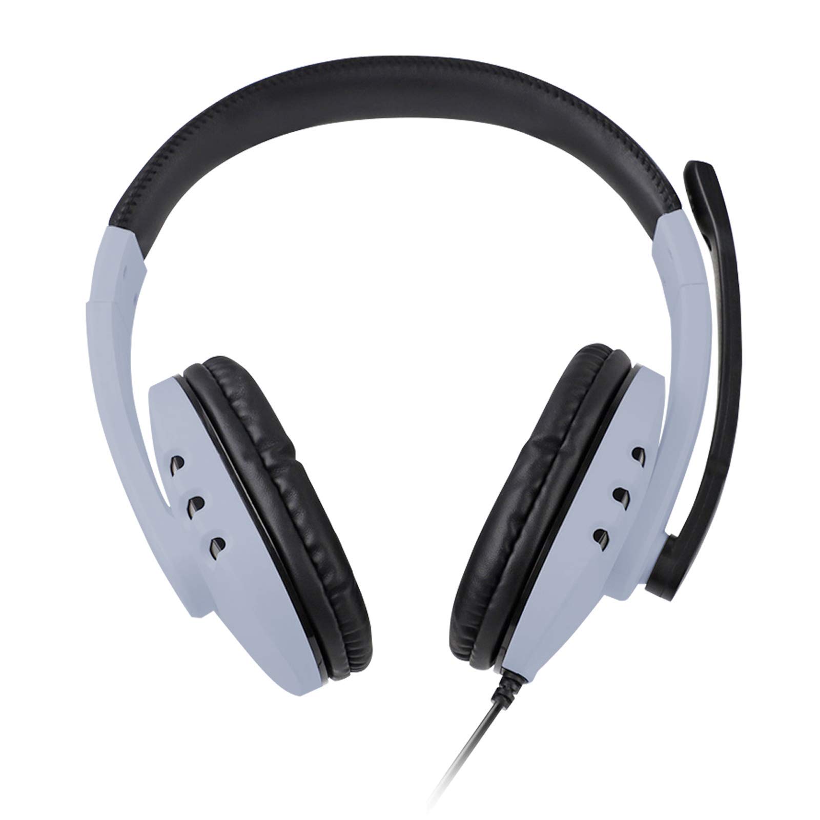 BEJOY Gaming Headset for PS5, Over-Ear Headphones with Mic, Bass Surround, Soft Memory Earmuffs, Compatible with PS5, Xbox One, PS4, Switch, PC (White)