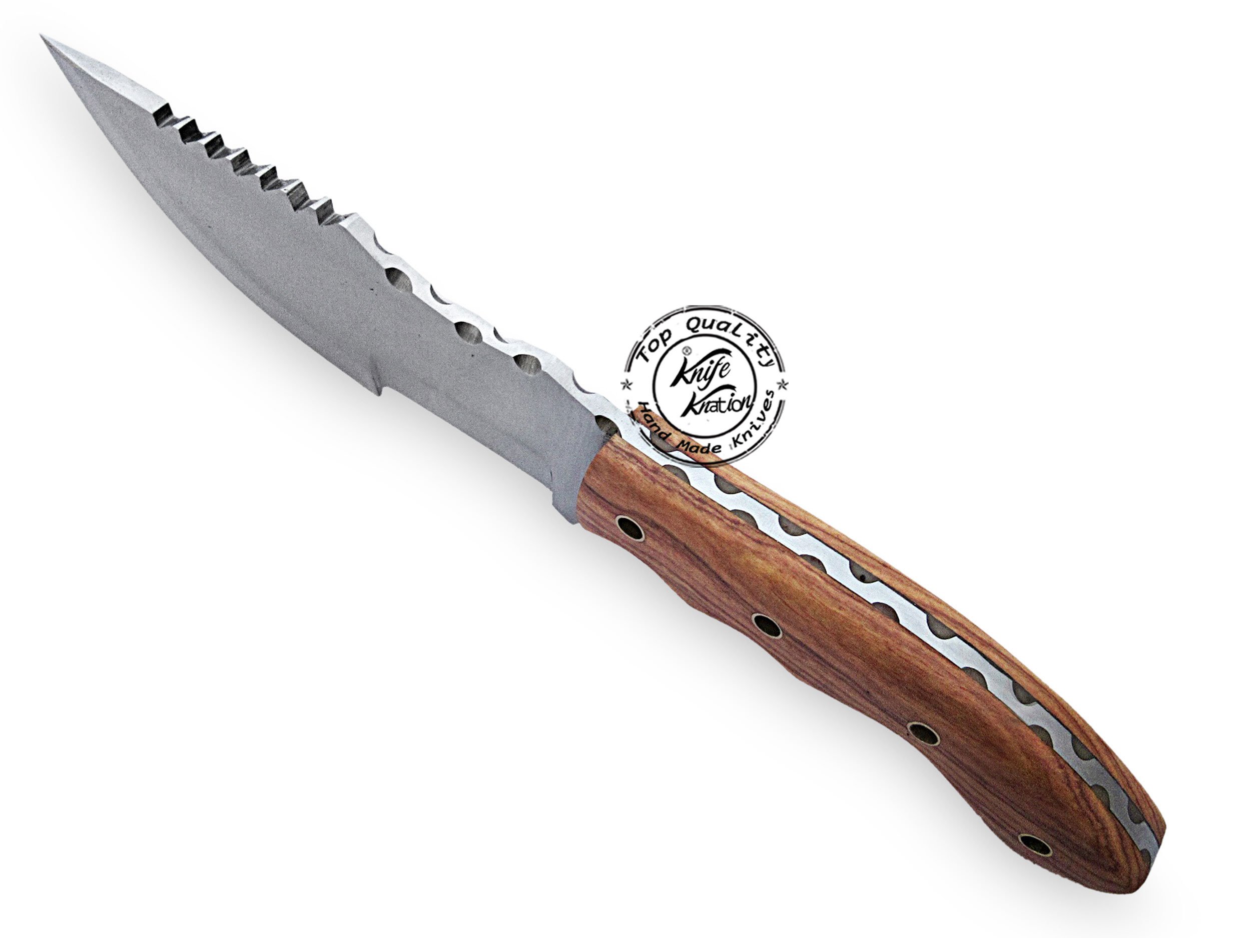 Beautiful Olive Wood Handmade D2 Steel Tracker Hunting Knife Prime Quality