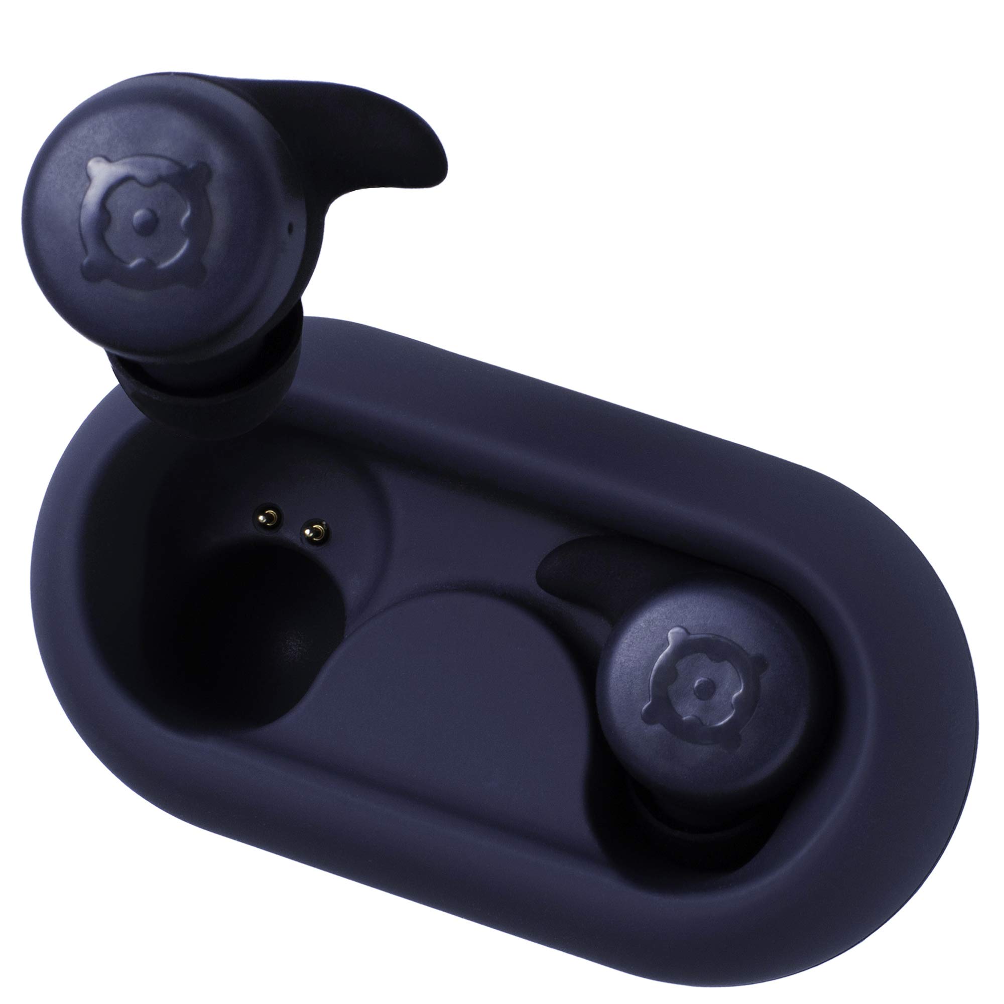 BoomPods Boombuds X True Wireless - Bluetooth Earbuds IPX 6 Water Resistant/Sweatproof Ergofit, Portable Magnetic Charging Case, Best Sports Earphones (Blue)