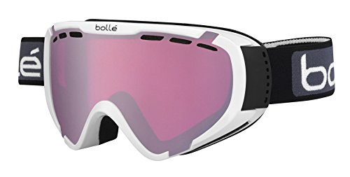 Bolle Explorer OTG Unisex Snow Goggle - Shiny White Frame | Vermillion Gun Lens