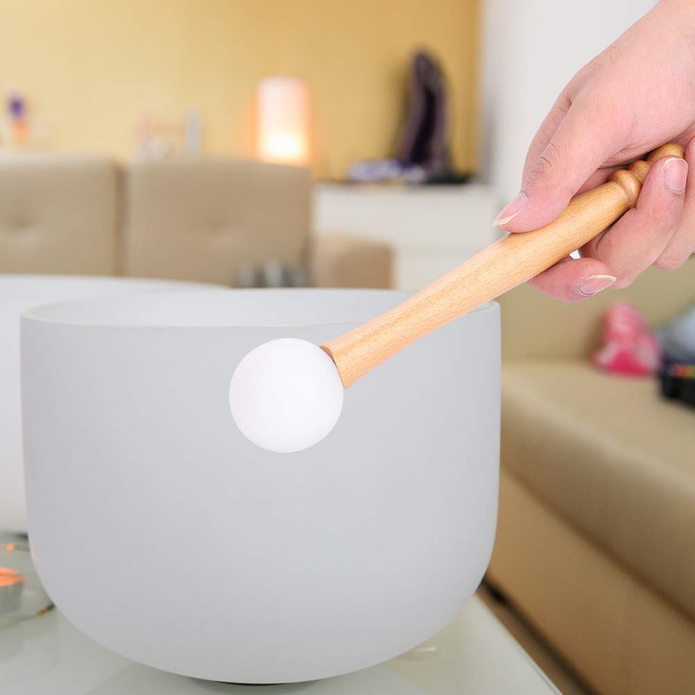 Singing Bowl Mallet, Wood Mallet Stick Rubber O Ring Singing Bowl Stick Singing Bowl Parts Percussion Instrument Parts For Crystal Singing Bowl