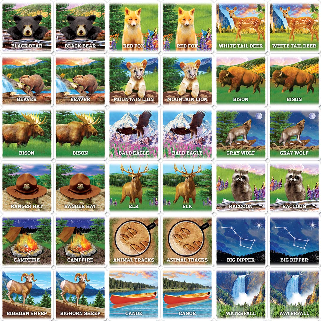 MasterPieces Kids Games - Jr Ranger Matching Game - Game for Kids and Family - Laugh and Learn