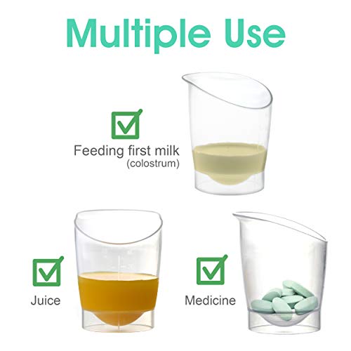 Maymom Baby Feeding cup; Graduated Cup for Dosing Medicine; 1 oz (4ct)