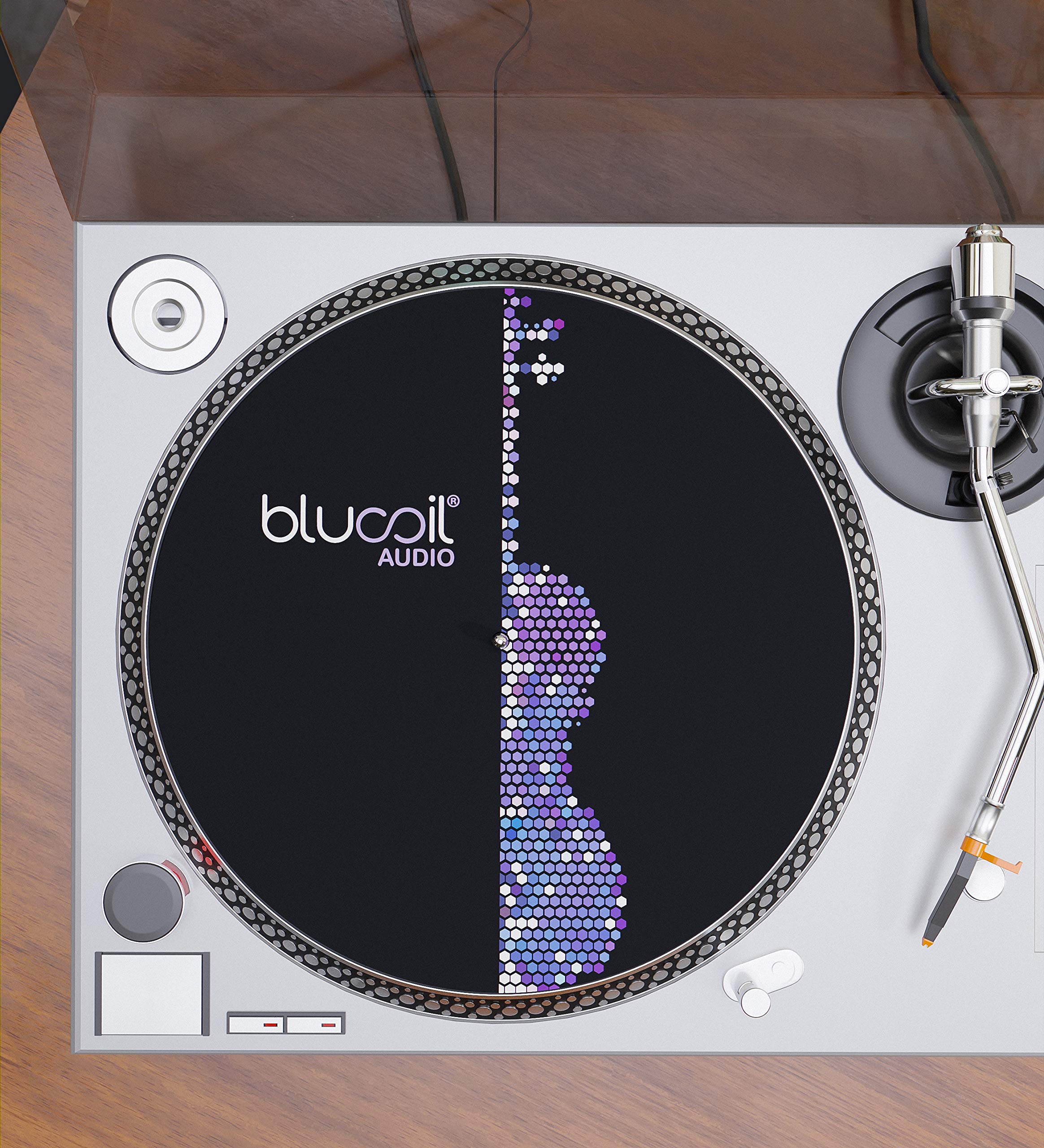 Blucoil 12-inch Turntable Slipmat with 4mm Thickness - LP Protection for DJ and Vinyl Record Players
