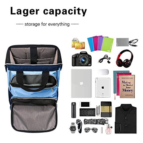 Hap Tim Laptop Backpack for Men&Women, Computer Backpack, College Backpack, Laptop Bags, Womens Travel Backpack, Birthday Gifts for Women&Men(7651-BL)