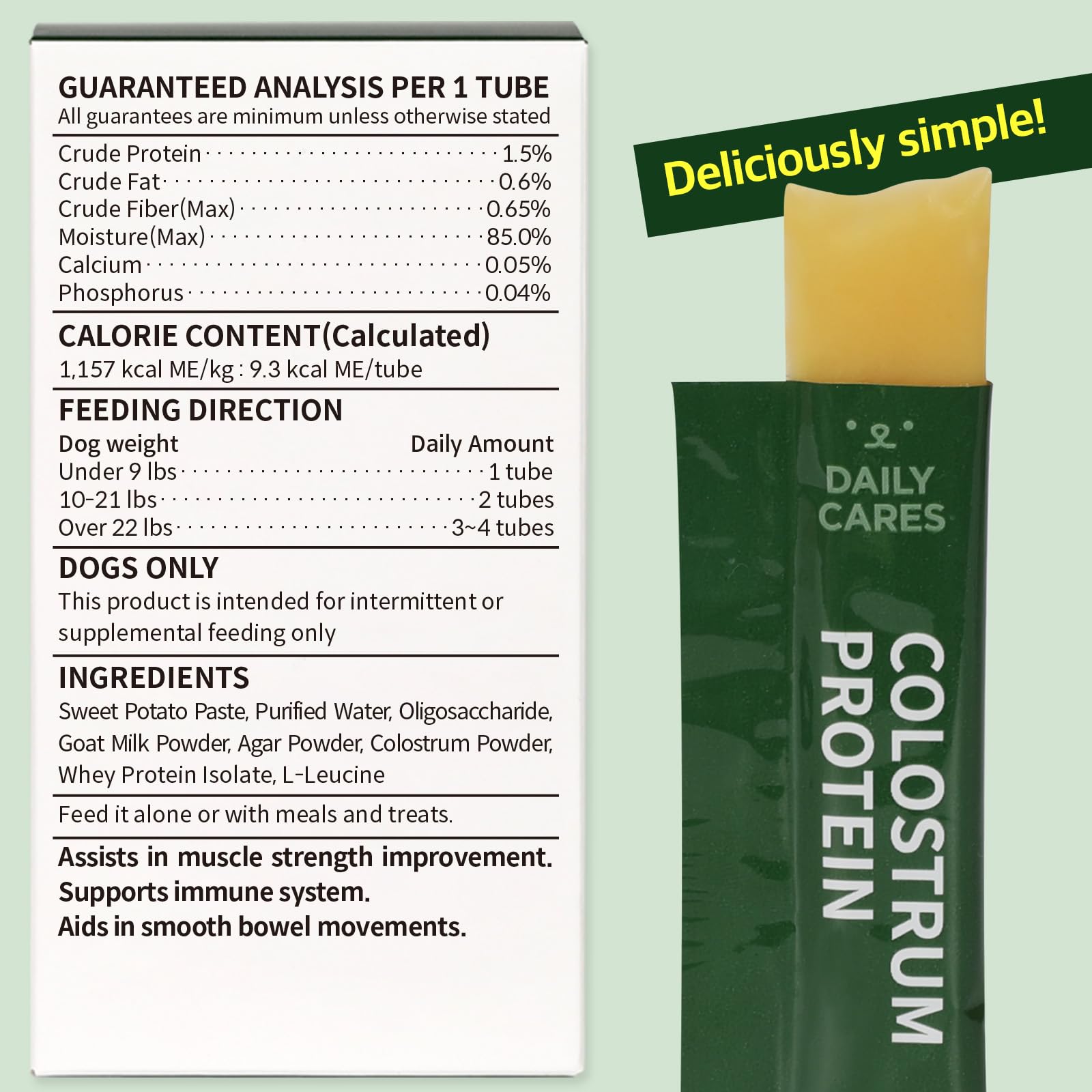 Doctor By Colostrum Protein for Dogs and Puppy β Weight Gain Supplement for Dog - Muscular Strength and Immune System Support with Colostrum, Whey Protein Isolate, Goat Milk β 30 Tubes