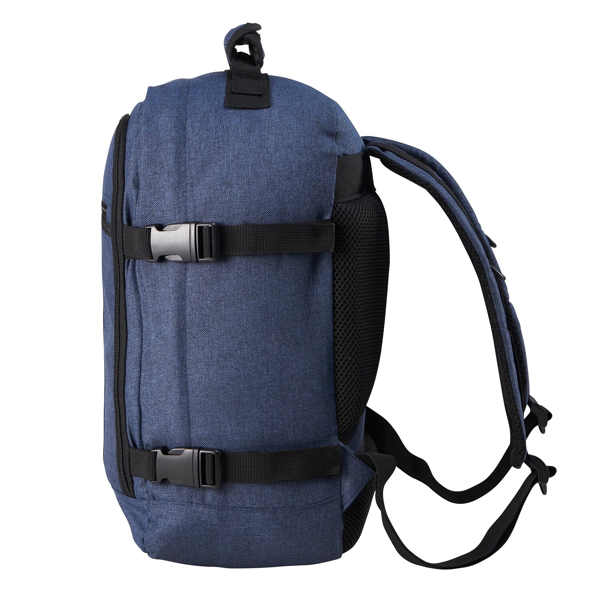 Cabin Max Metz Stowaway 20L Travel Bag 16x10x8inch (40x25x20cm) - Mini Backpack/Weekender Bag Ideal Underseat Carry on Luggage (Atlantic Blue)