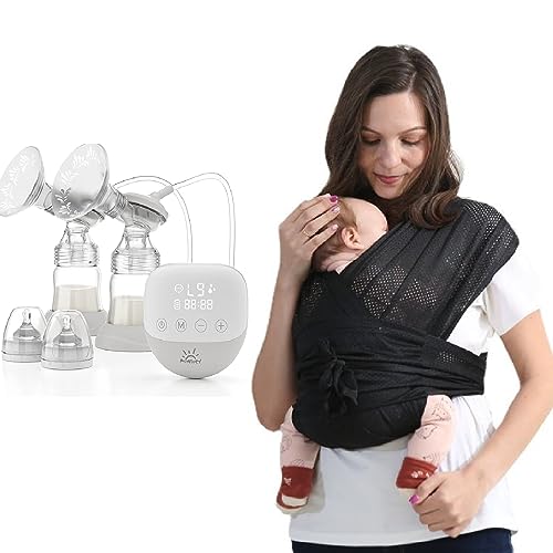 MOMTORY Electric Breast Pump, Double Breast Pump for Breastfeeding, Portable Breast Pump, Wireless Breast Pump, No Leak, Rechargeable Milk Pump, Without Noise YD-1130S 1.0 Count