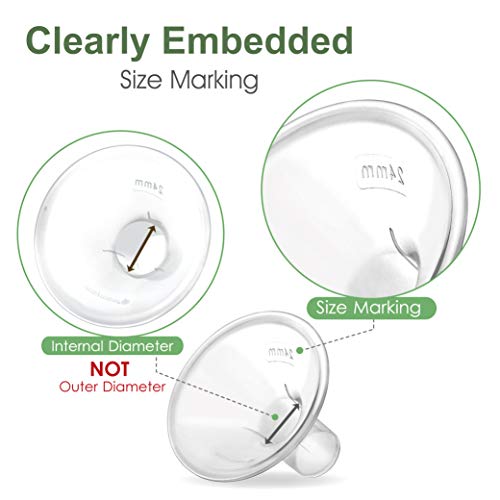 Maymom MyFit Flange Set, Two-Piece Breast Shield (15mm Small) Base Connector Compatible with Selected Ameda Breast Pumps (Shield 15mm + Connector)