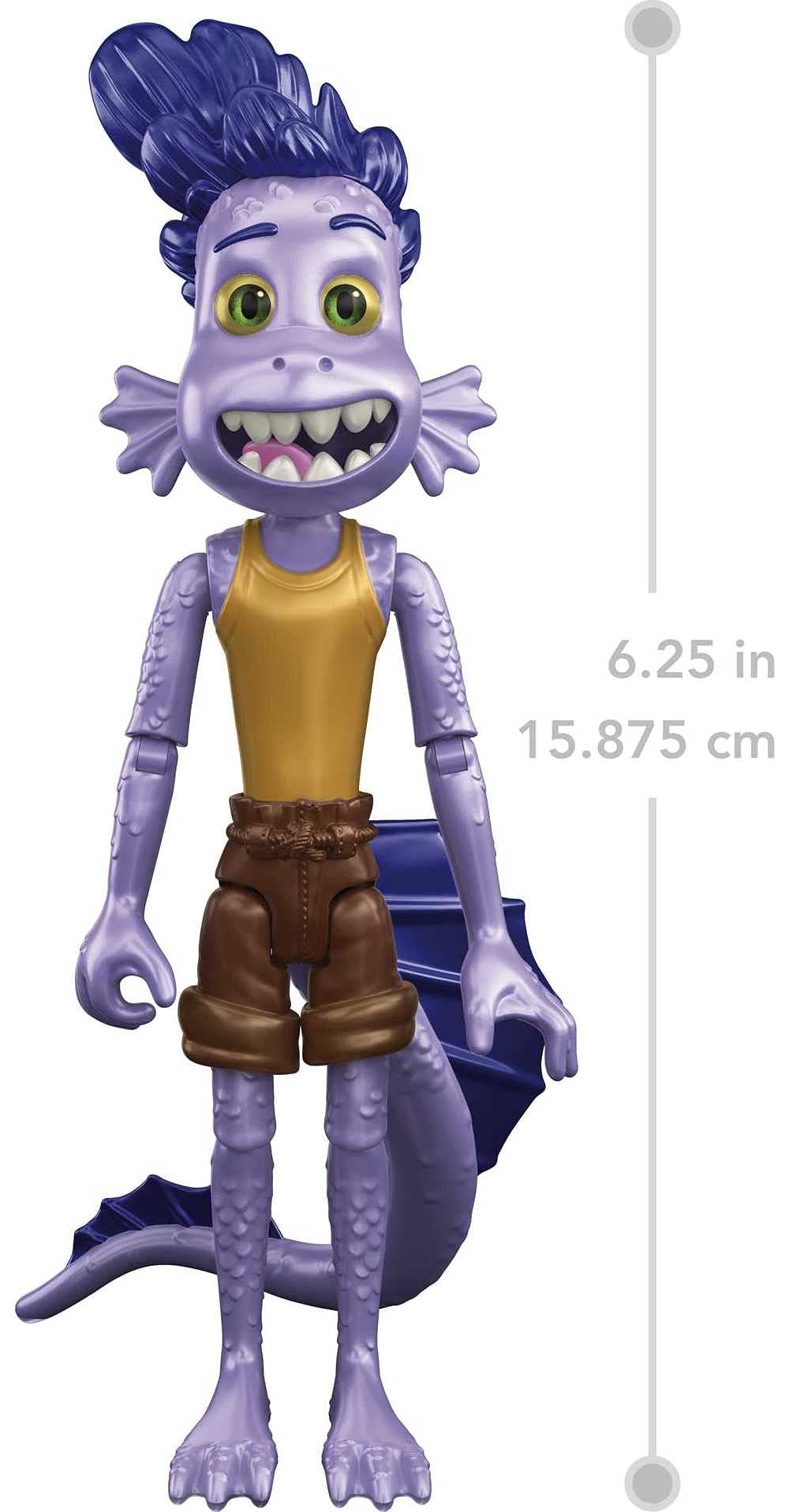 Mattel Pixar Luca Alberto Scorfano Action Figure Movie Toys, Highly Posable with Color Change Elements, Swappable Parts & Authentic Look, Kids Gift Ages 3 Years & Up