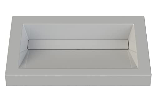 Lift Bridge Kitchen & Bath Assembled Wall-Mount Floating Bathroom Vanity with White Cultured Marble Top Sink Set, 31 in. W x 19 in. D x 29 in. H in White with Viteli + Genova Top