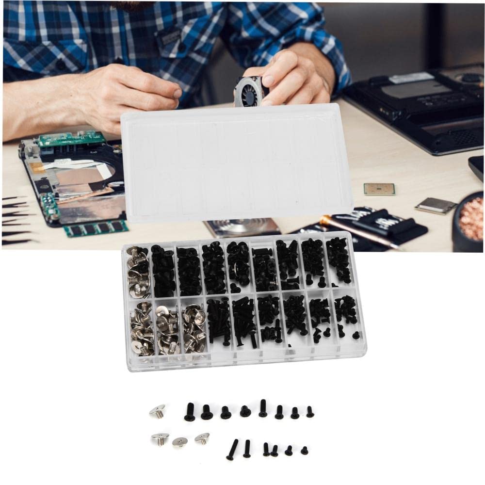 Complete 360Pcs Computer Screws Kit - Micro Cross Screw Assortment Set of Alloy Steel Fasteners for M2 M2.5 and M3 Screws