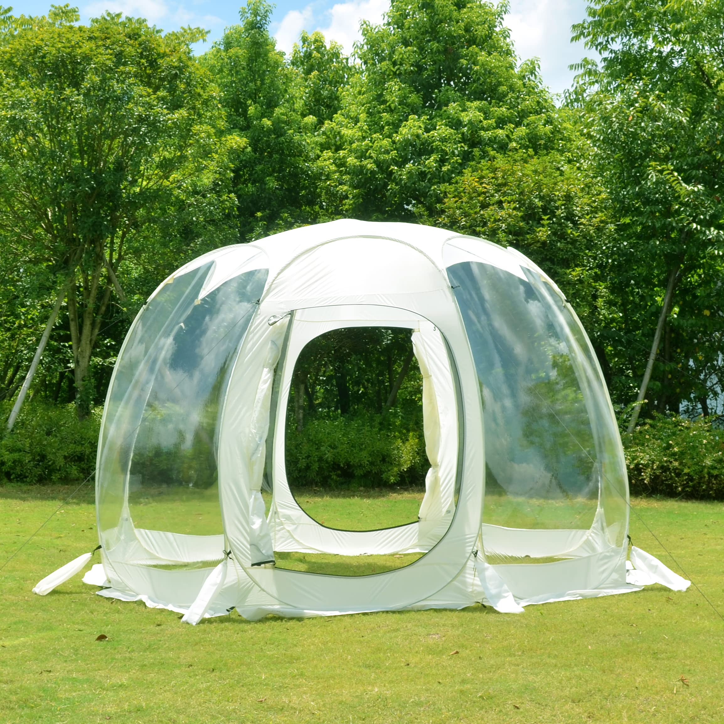 Bubble Tent Screen House Room Outdoor Camping Tent Canopy Gazebos Instant Pop Up Tent Waterproof (12×12×8 inch 8 Panel)
