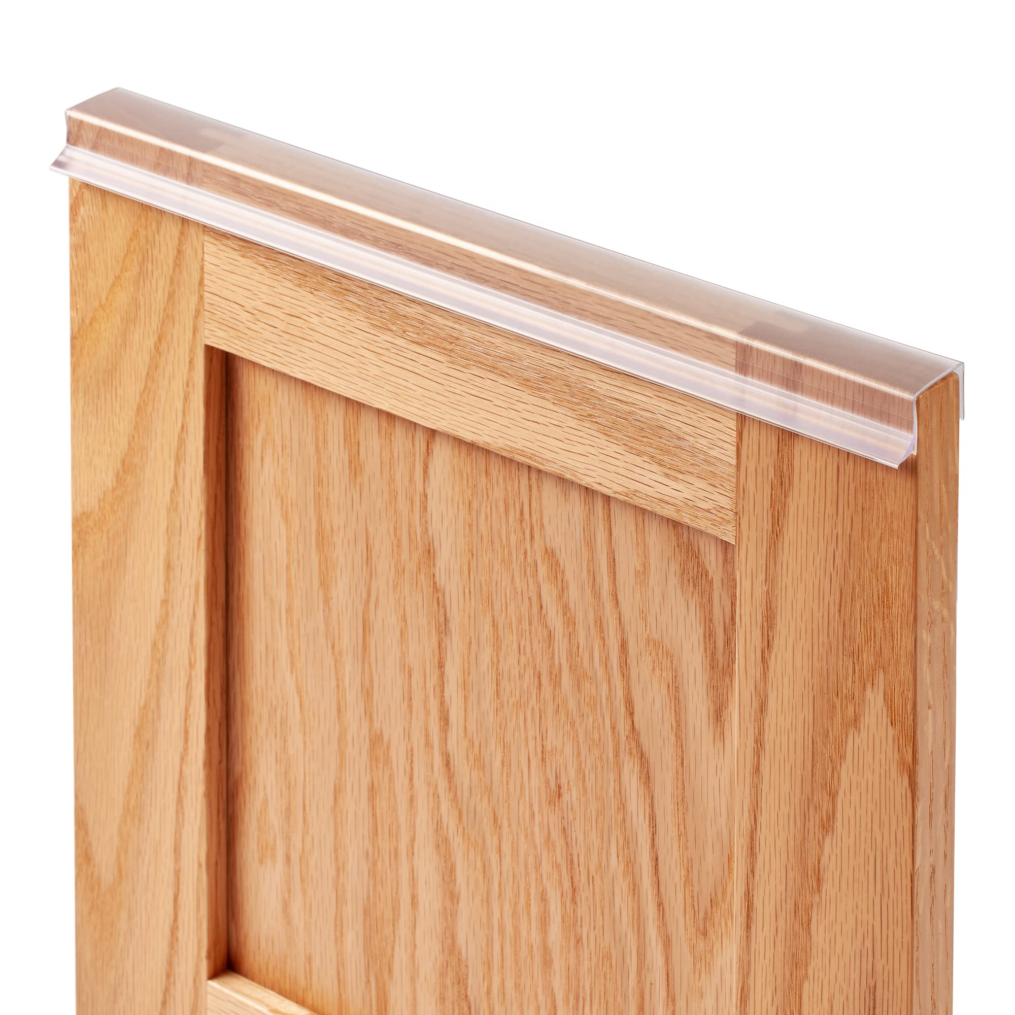 CABINET HERO Drip Ramp - Slip on Cabinet Door Protector Edge Guard - Clear - ¾” Thick - 36” Length (Pack of 2)