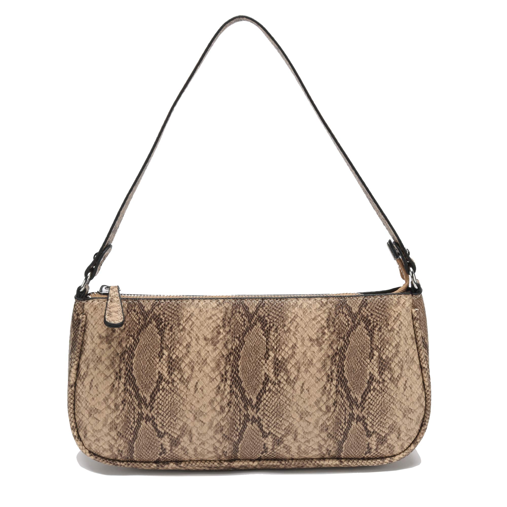 IBIZA VIBE Retro Crocodile Effect Faux Leather Bag for Women Shoulder Purse Handbag