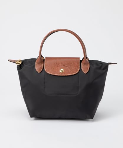 Longchamp 1621 089 Handbag, Preage, Tote Bag, Nylon/Leather, Noir [Parallel Import]